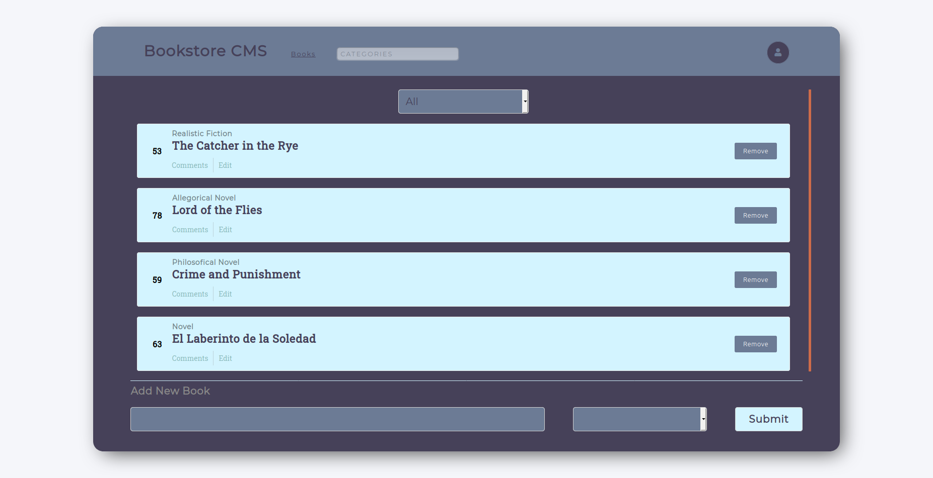 GitHub - diegoarvz4/react-bookstore: This is an organizer for a book library, that currently ...